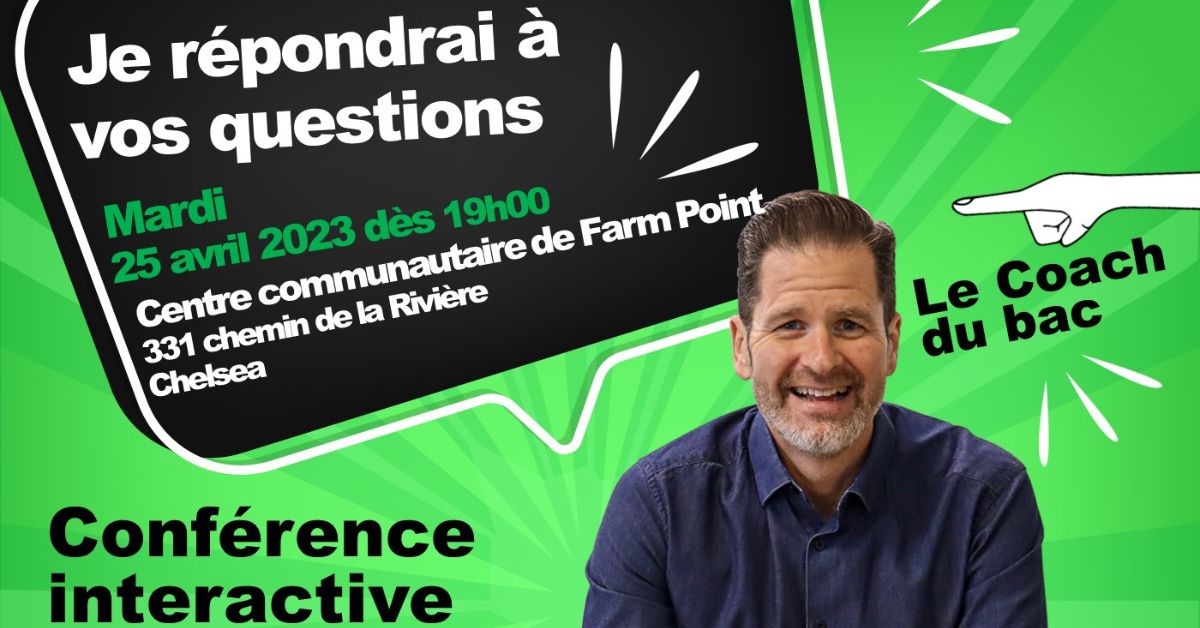 Conférence avec le Coach du bac offert par Tricentris | Municipalité de ...